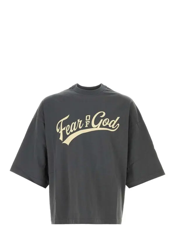 Fear Of God Dark Oversize Cotton T-shirt - Grey