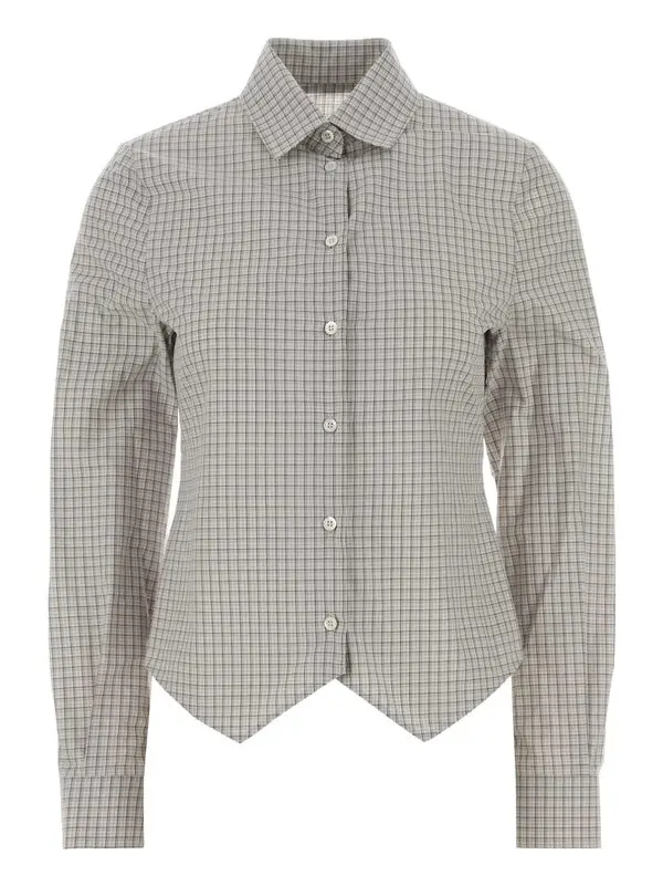 MAISON MARGIELA Embroidered Cotton Shirt - Checked