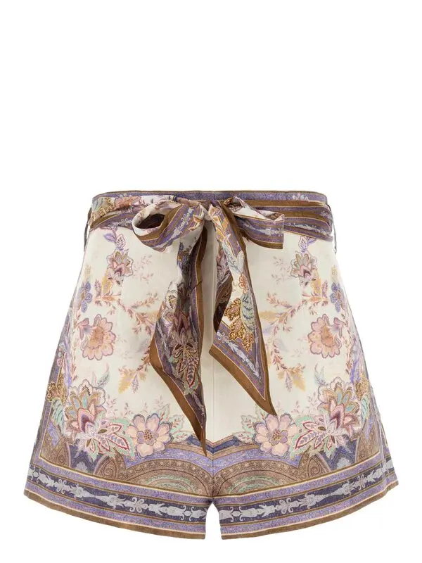 Zimmermann Linen Luna Shorts - Printed