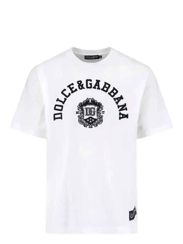Dolce & Gabbana Graphic Logo Cotton T-shirt - White