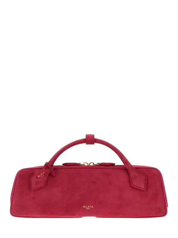 Alaïa Teckel Suede Handbag - Pink