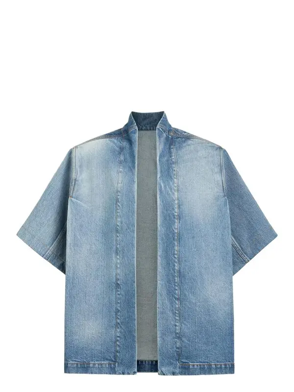 Alaïa Oversized Denim Jacket - Denim Blue