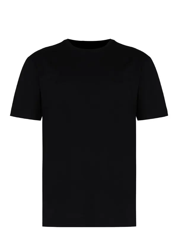 Zegna Crew Neck Cotton T-shirt - Black