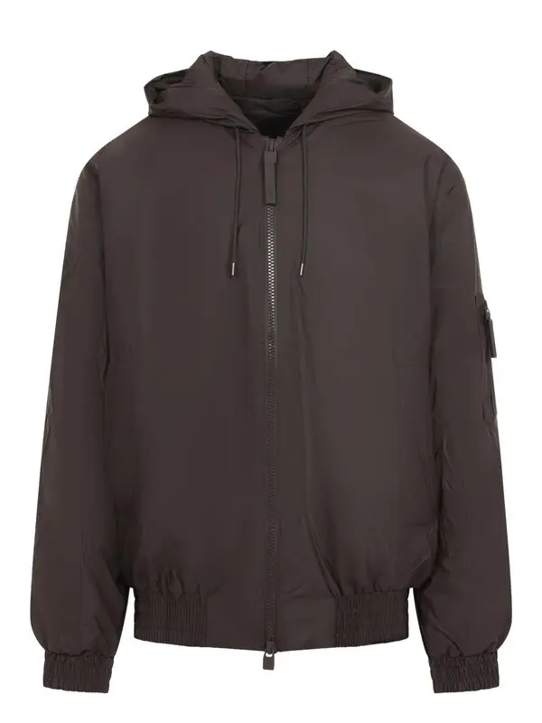 Rains Insulated Bomber Jacket With Polyester Shell - Brown
