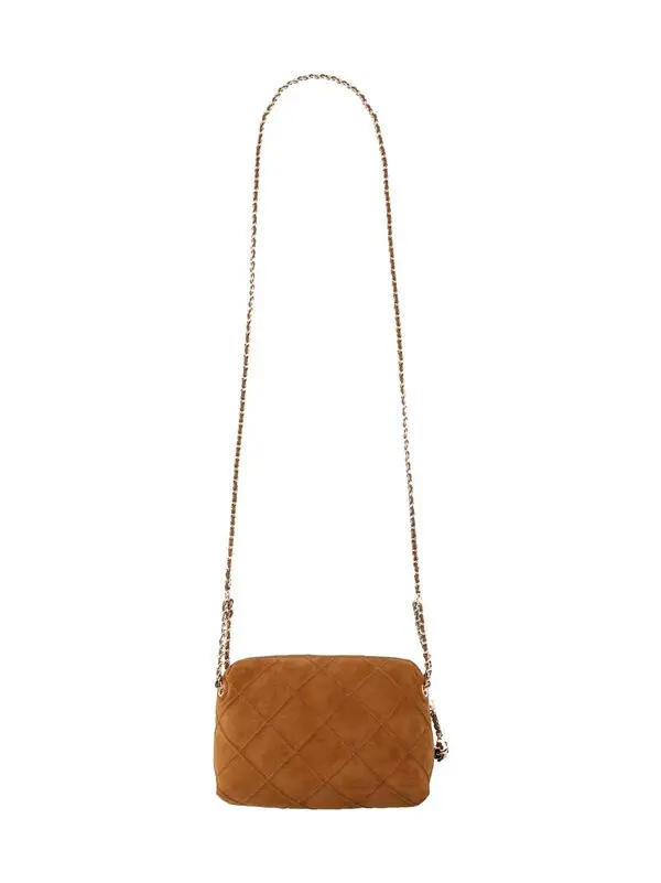 Tory Burch Quilted Leather Crossbody Bag - Brown