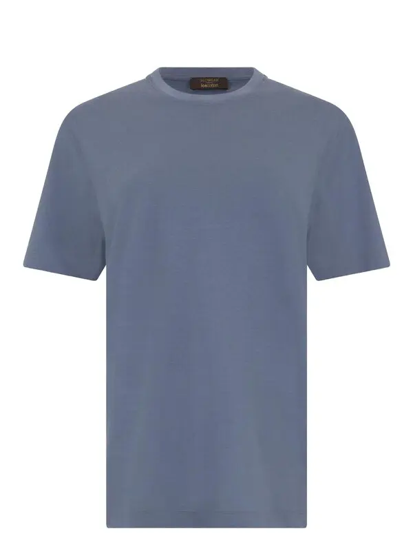 SLOWEAR Short-sleeve Cotton T-shirt With Classic Fit - Blue