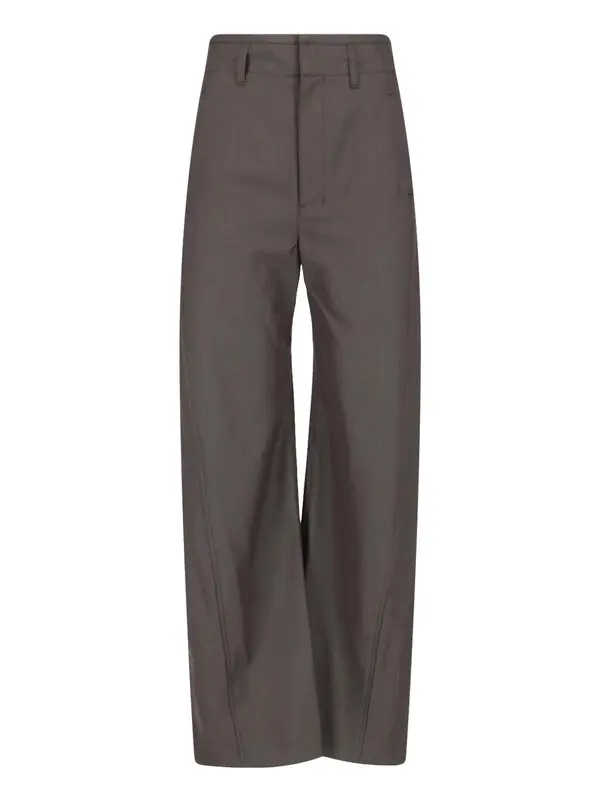 LEMAIRE Lemiare High-waist Wide Leg Tailored Trousers - Grey