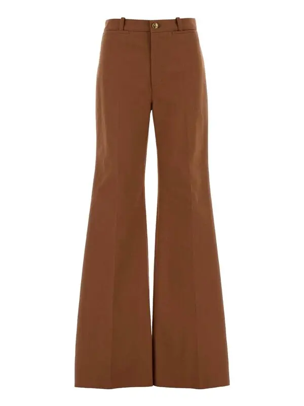 Chloé Wide-leg Cotton Pants - Red