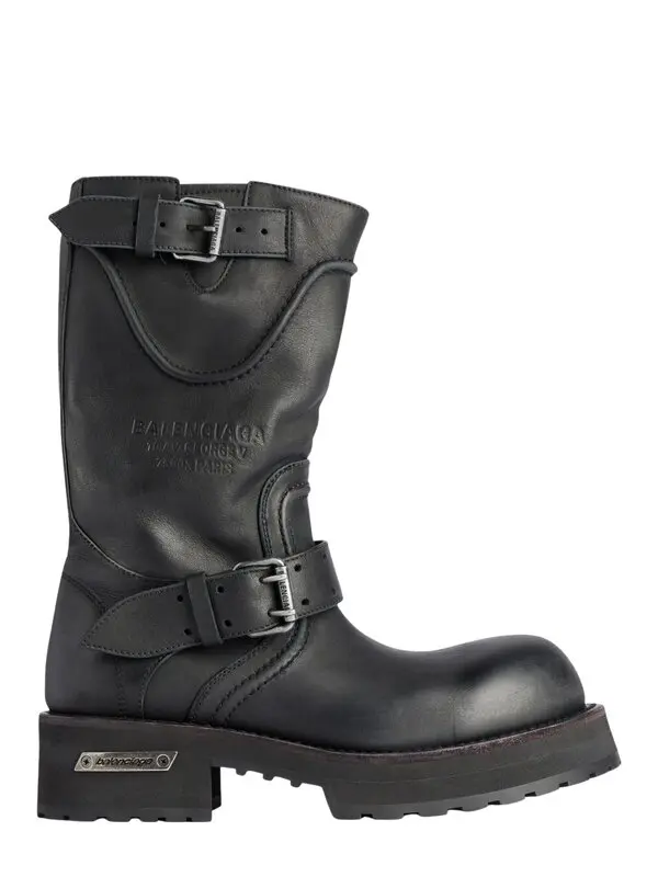 Balenciaga Venom" Mini Leather Boots - Black
