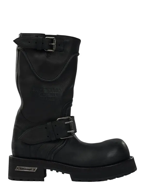 Balenciaga Venom" Mini Leather Boots - Black