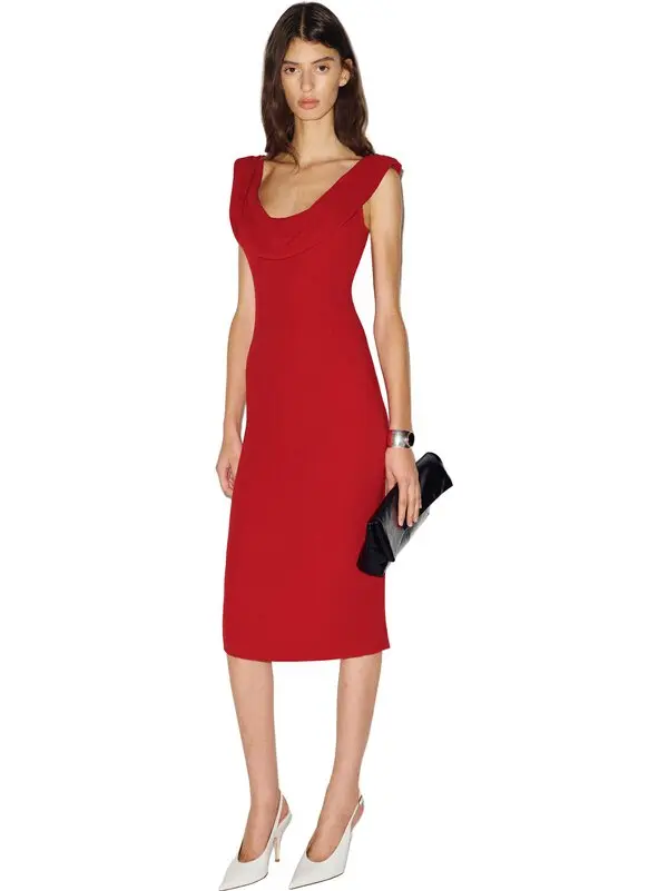 REFORMATION Elliana Midi Dress - Red