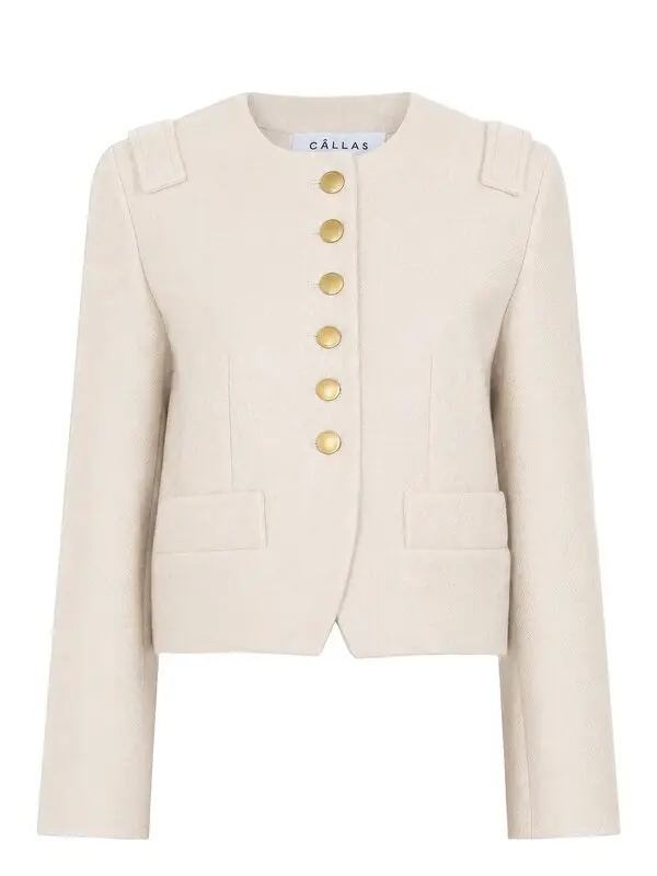 FW26 Callas Milano Aubrey Cropped Jacket - Beige