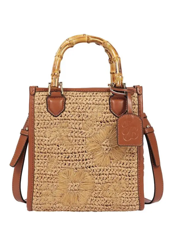Tommy Bahama Celine Floral Embroidery Tote - Cognac