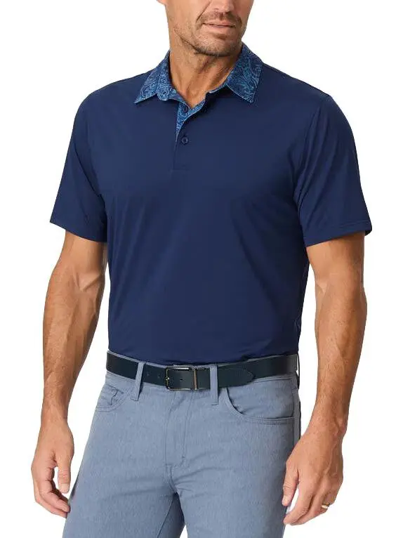 Robert Graham Harrold Performance Polo - Navy