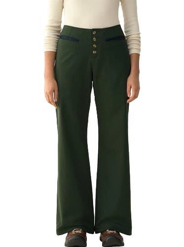 HIKERKIND Front Field Pants Wide Leg, High Rise Trousers - Conifer
