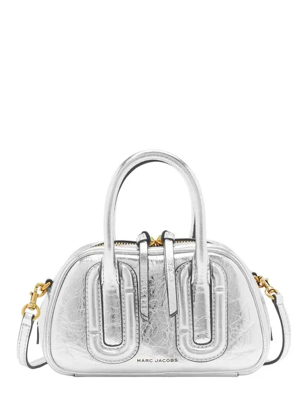 Marc Jacobs Babe Mini Metallic Leather Top Handle Bag - Silver