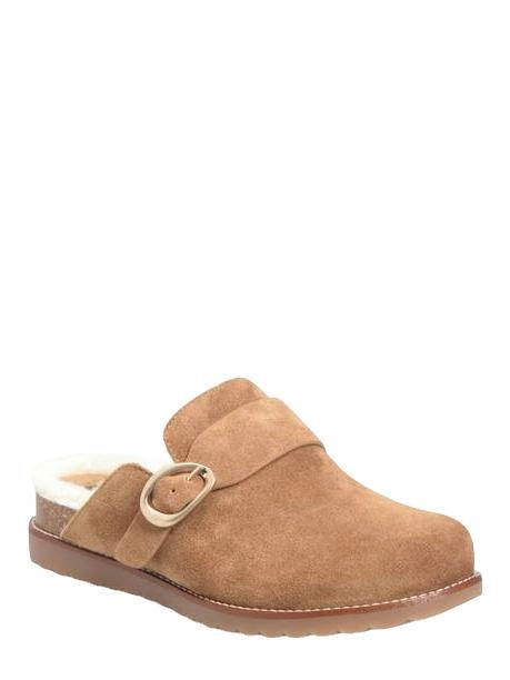 SOFFT Angela Leather Clogs With Genuine Shearling Trim - Brandy