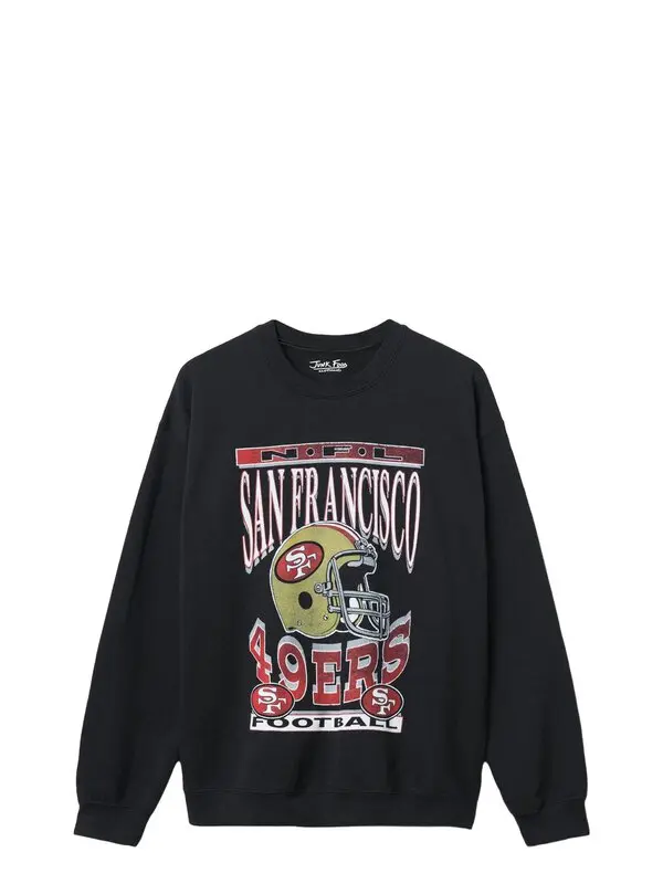Junk Food San Francisco 49ers Crewneck Sweatshirt - Black