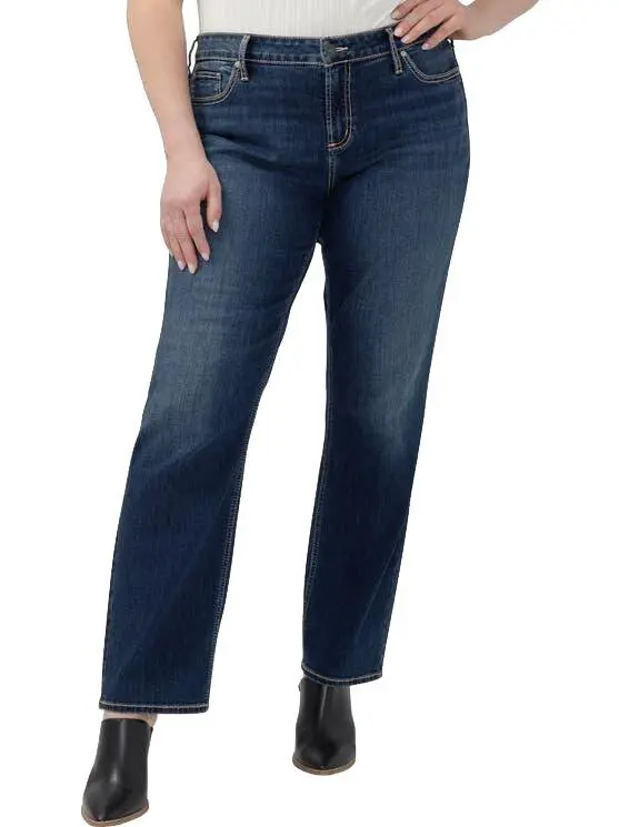 SILVER JEANS CO. Elyse Classic Straight Leg Jeans - Focus