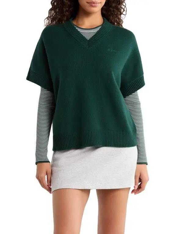 G/fore G Scribe Oversized Cashmere Sweater Vest - Pine