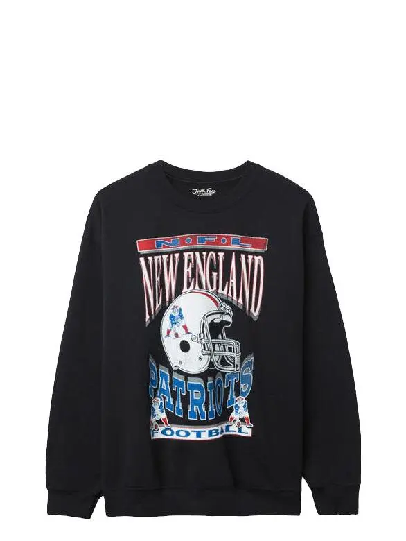 Junk Food New England Patriots Crewneck Sweatshirt - Black