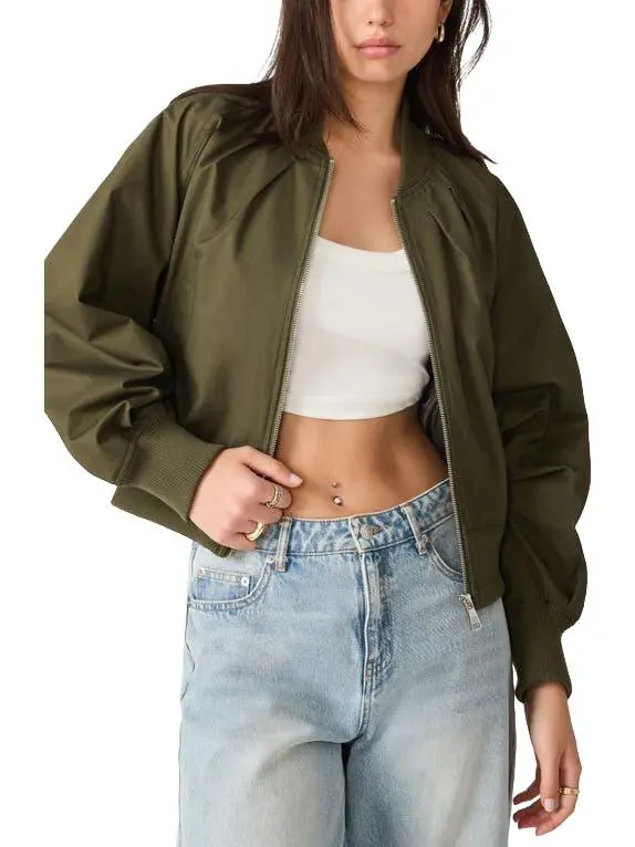 Steve Madden Bray Bomber Jacket - Dark Olive