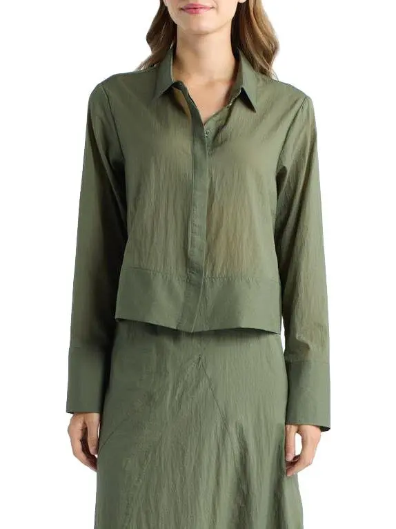 Bernardo Boyfriend Button-down Shirt - Clover
