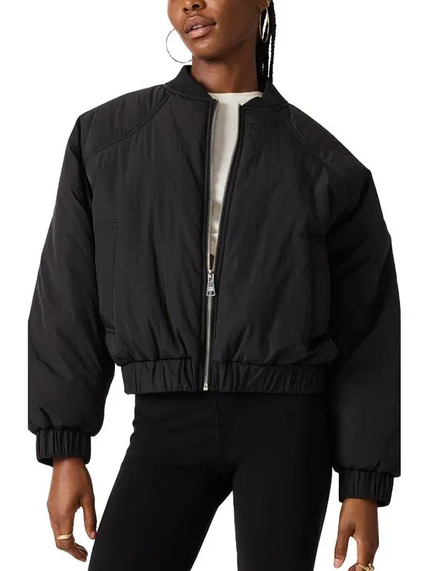 Steve Madden Adore Bomber Jacket - Black