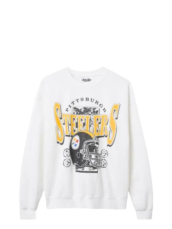 Junk Food Pittsburgh Steelers Graphic Sweatshirt - White