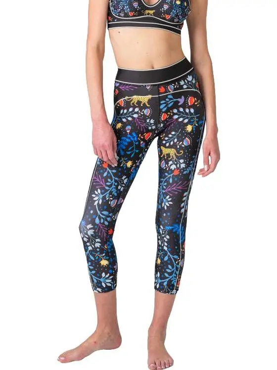 JESSIE ZHAO NEW YORK Amazon Rainforest High-waisted 7/8 Leggings - Blue