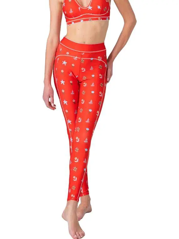 JESSIE ZHAO NEW YORK Tides High-waisted Leggings - Red