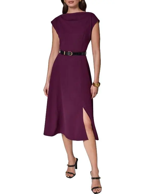 Donna Karan New York Cap Sleeve A-line Dress - Berry