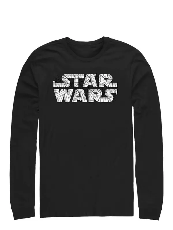 STAR WARS: EMPIRE STRIKES BACK Star Wars Empire Strikes Back Halloween Mummy Logo Long Sleeve Shirt - Black