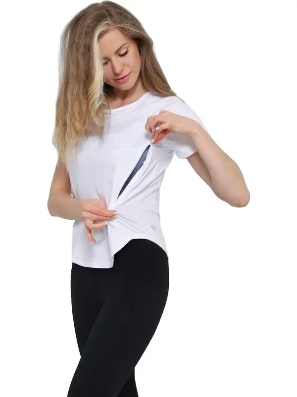 SWEAT & MILK Mira Running Tee - Blanc