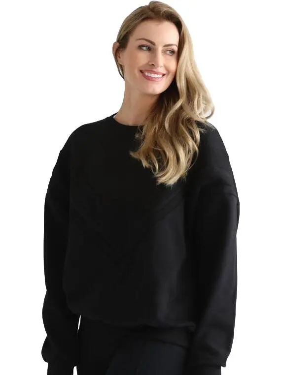 SWEAT & MILK Isabella Oversized Nursing Sweatshirt - Noir