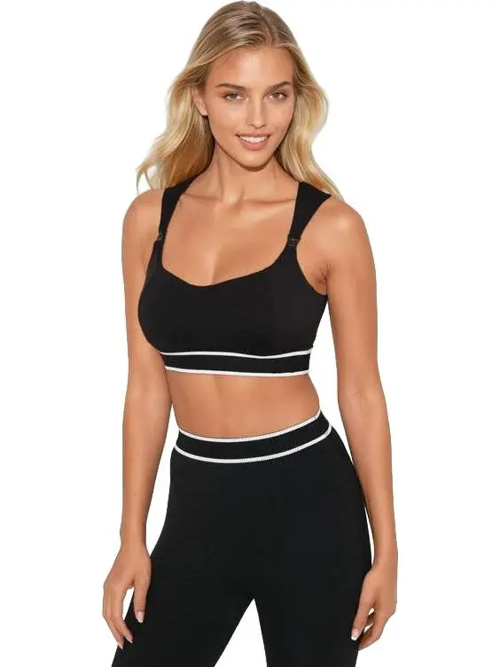 SWEAT & MILK Sola Lift Nursing Sports Bra - Noir