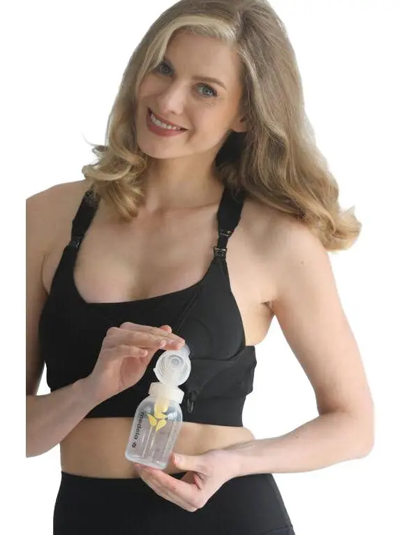 SWEAT & MILK Venice 3 Ultimate Support Full Coverage Nursing And Pumping Sports Bra - Noir