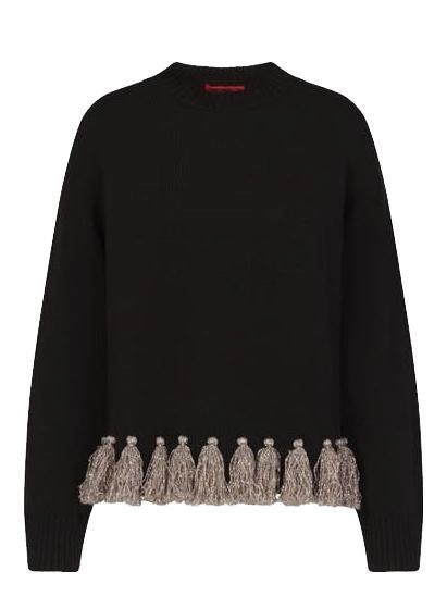 SIMONMILLER Roni Metallic Sweater - Black/satellite Silver