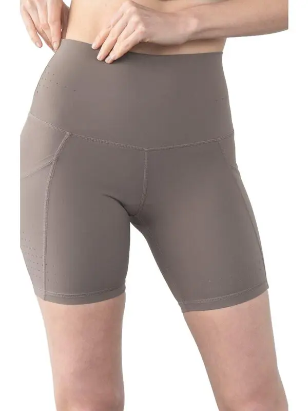 SWEAT & MILK Ultra High-rise Postpartum Compression Biker Shorts - Nomad