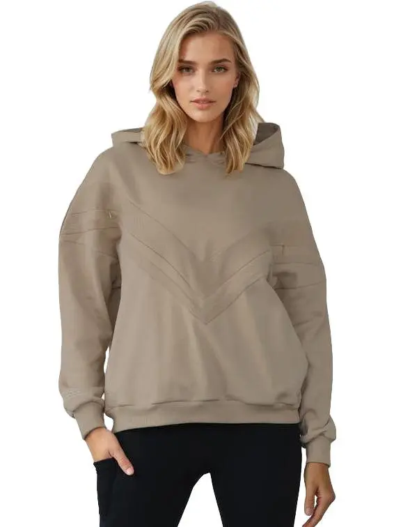 SWEAT & MILK Isabella Organic Nursing Hoodie - Stone