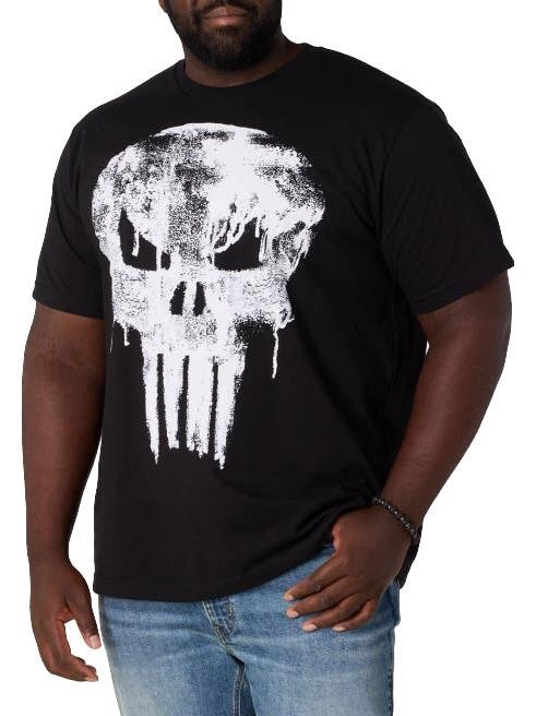 TRUE NATION BY DXL Big & Tall Skull Punisher Graphic Tee - Black