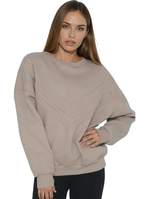 SWEAT & MILK Isabella Organic Nursing And Pregnancy Sweatshirt - Stone
