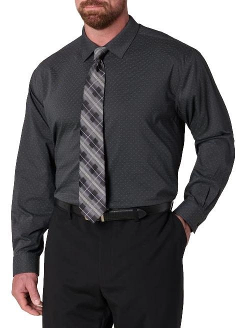 SYNRGY BY DXL Big & Tall Performance Dress Shirt V2 - Black
