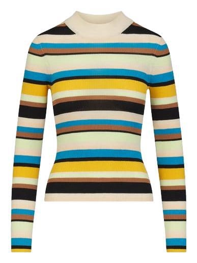 SIMONMILLER Mika Knit Long Sleeve Top - Ocean Stripe