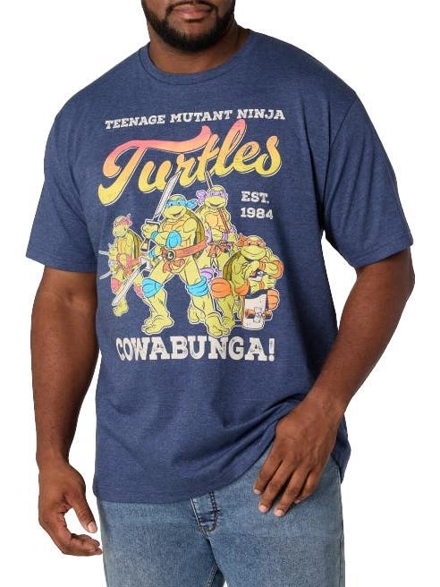 TRUE NATION BY DXL Big & Tall Ninja Turtles Graphic Tee - Navy