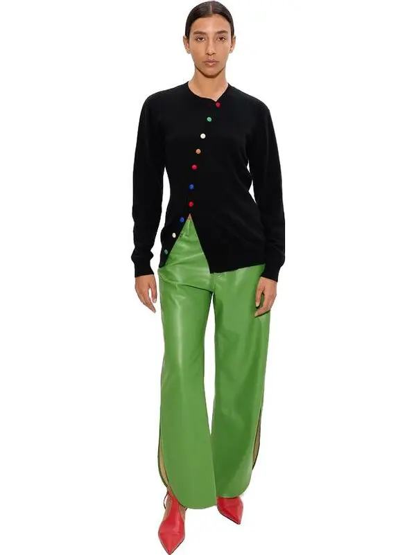 SIMONMILLER Ada Asymmetrical Cardigan - Black Multi
