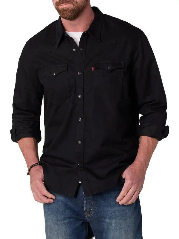 LEVI'S Big & Tall Classic Western Shirt - Black Rinse