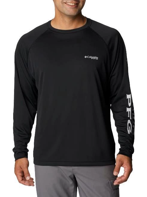 Columbia Big & Tall Terminal Tackle Long Sleeve Pfg T-shirt - Black
