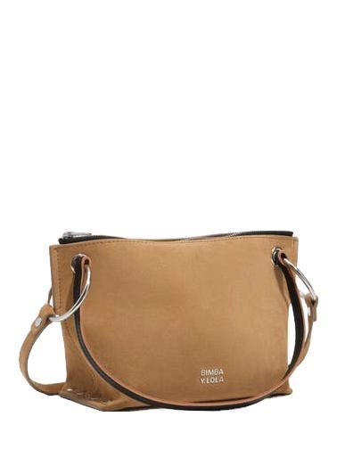 Bimba Y Lola Medium Suede Trapeze Bag - Natural