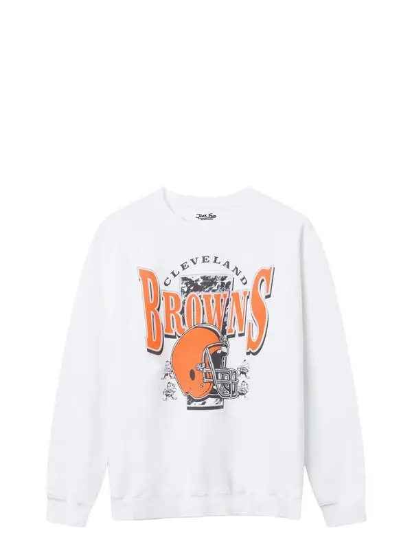 Junk Food Cleveland Browns Graphic Sweatshirt - White